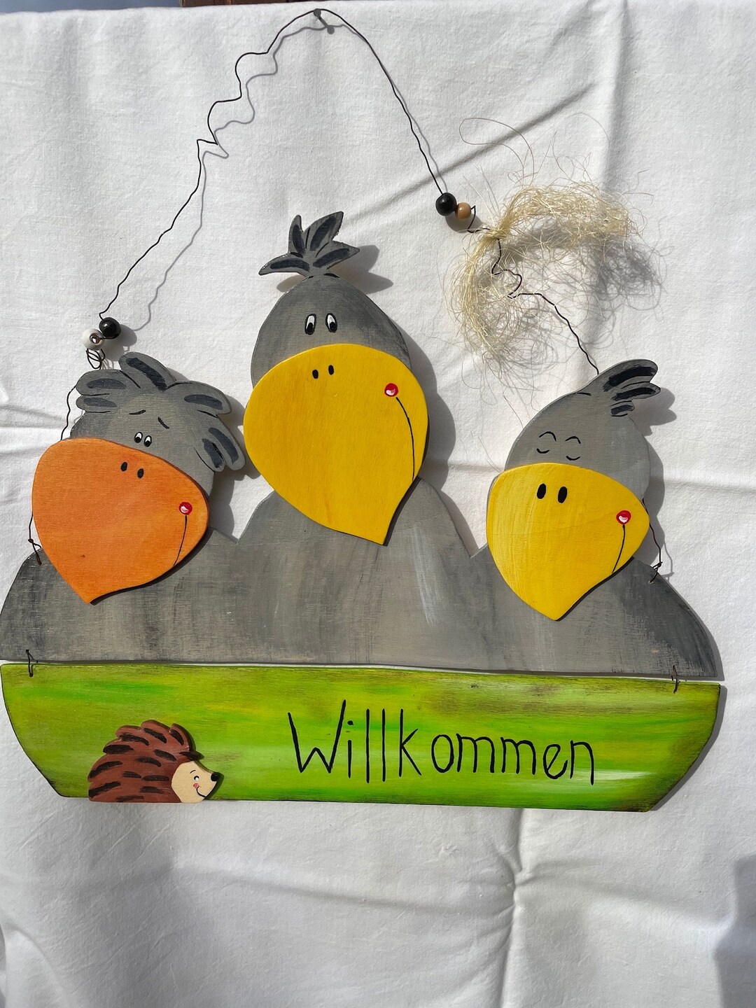 Wooden Decoration Welcome Sign 3 Ravens - Etsy