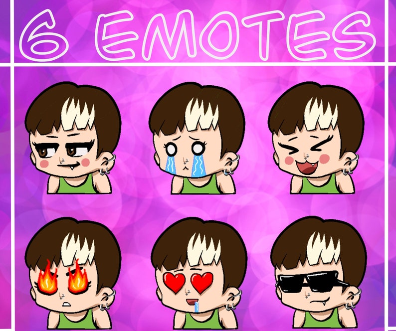 Female Short Hair I Twitch / Discord Emote Pack - Etsy