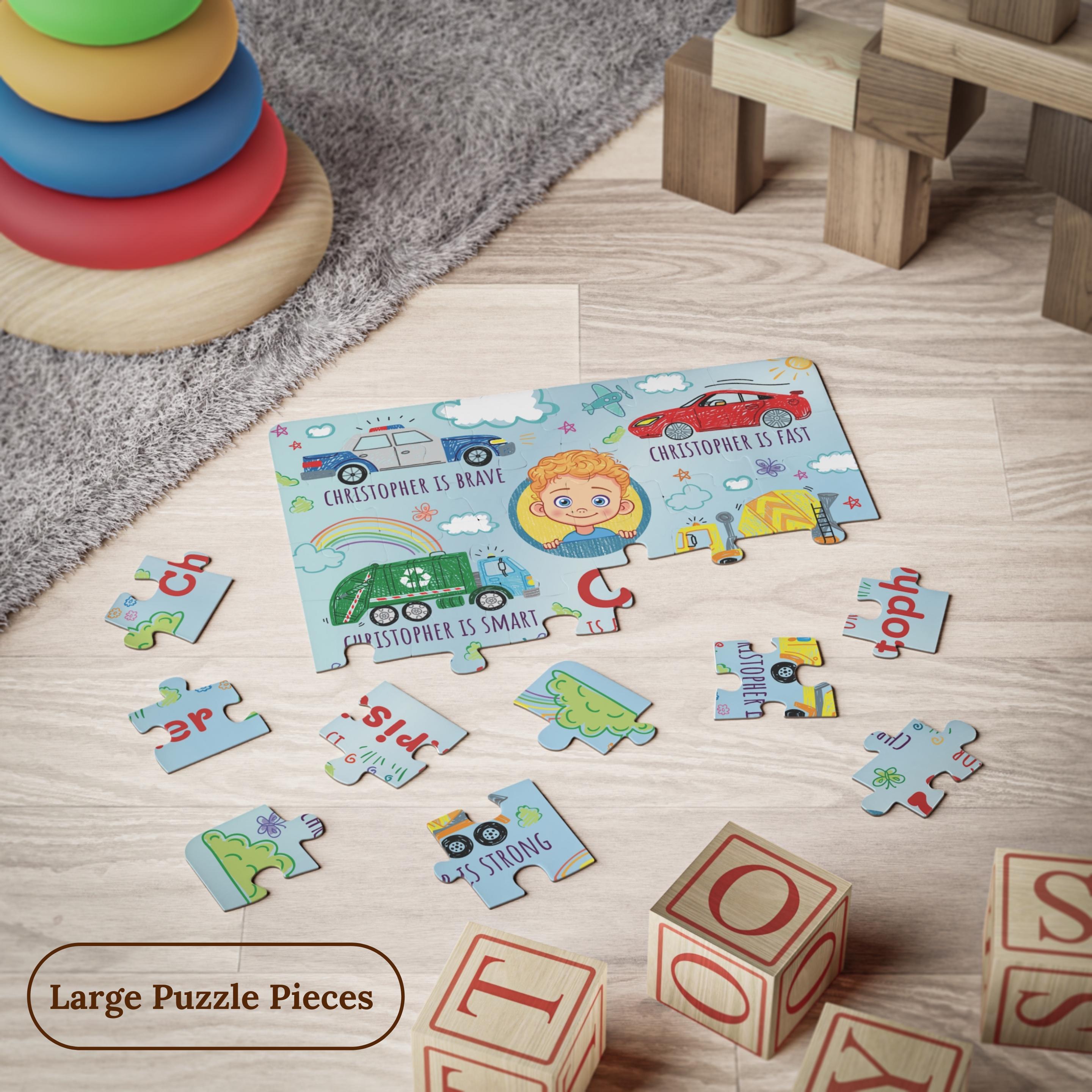 Custom Name Boy Puzzle Personalized Toddler Gift Child Development Toy ...