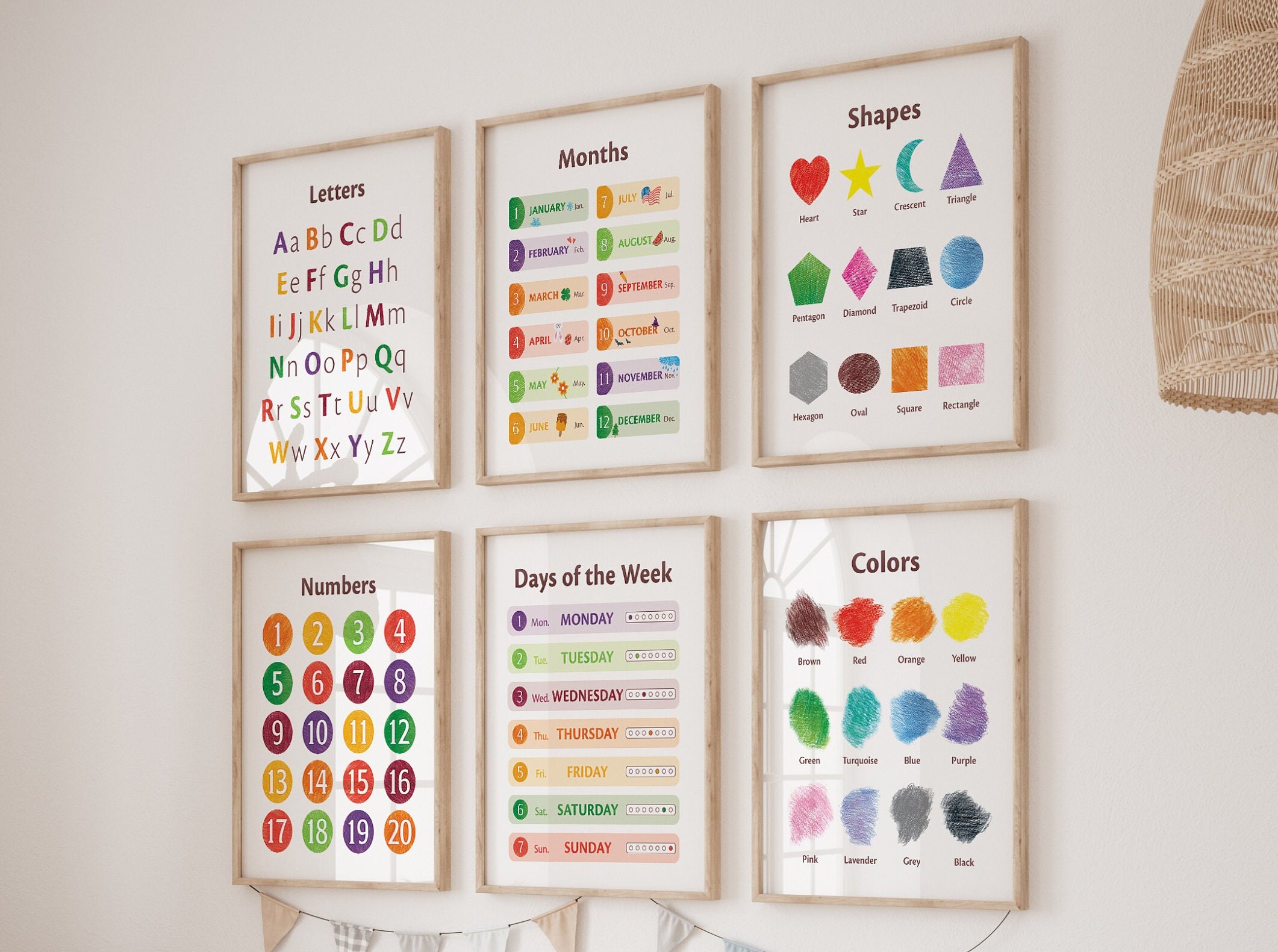 English Educational Print, Colors Learning Poster, for Classroom ...