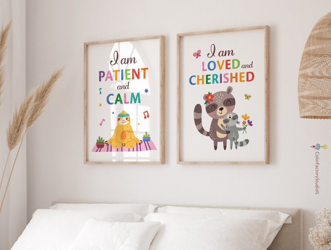 Positive Affirmations Poster for Classroom, Affirmation Prints for Kids ...