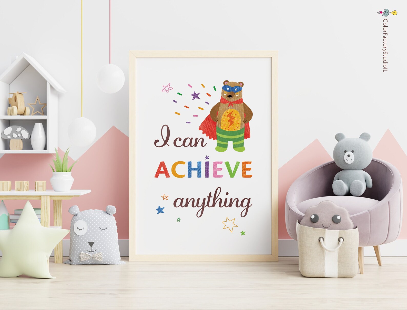 Positive Affirmation Poster for Kids, I Can Achieve Anything, Poster ...