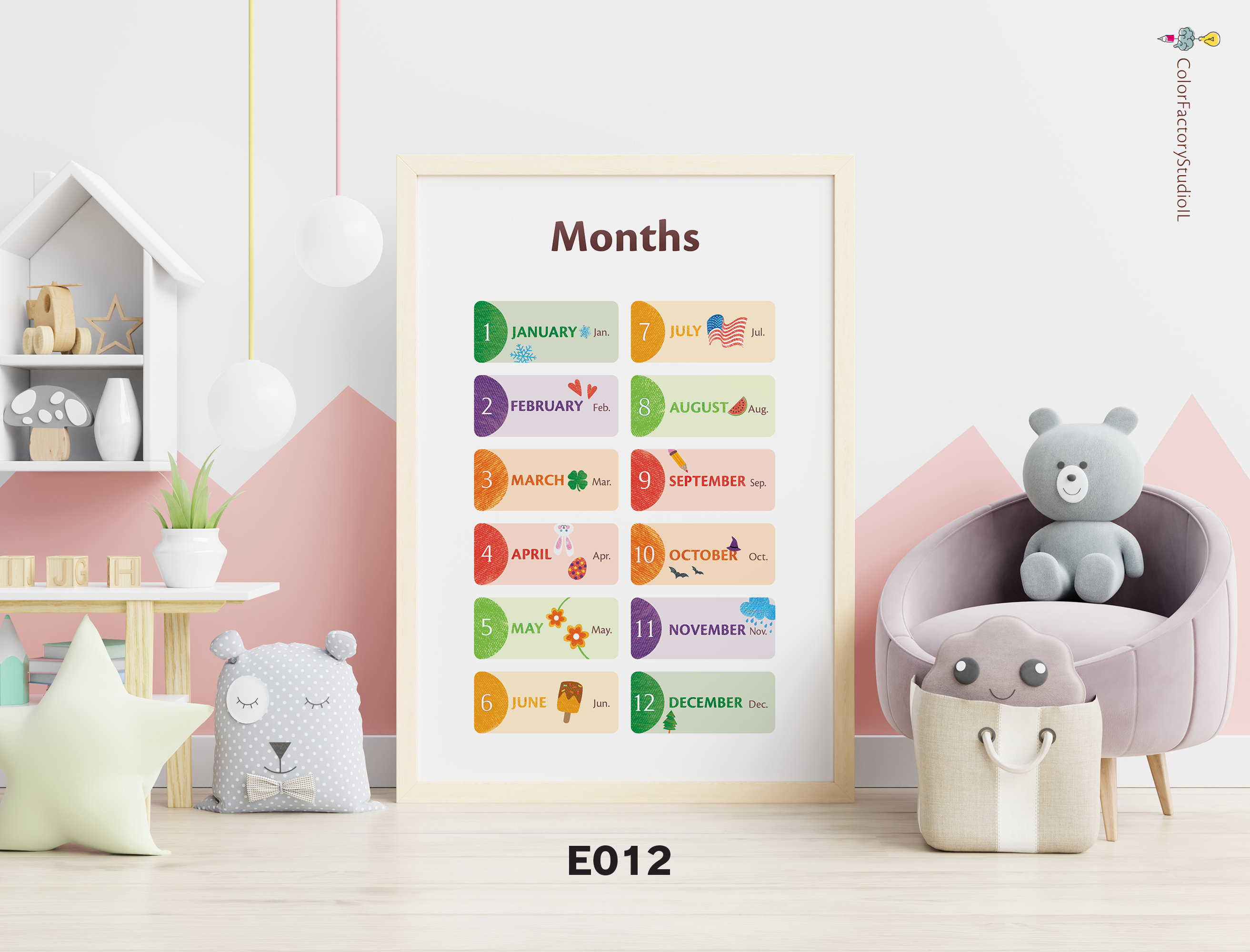 Elementary School Educational Posters, Set of 3 Learning Prints, for ...