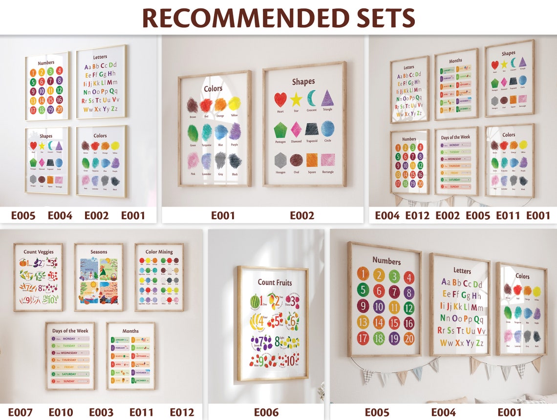 English Educational Print, Colors Learning Poster, for Classroom ...
