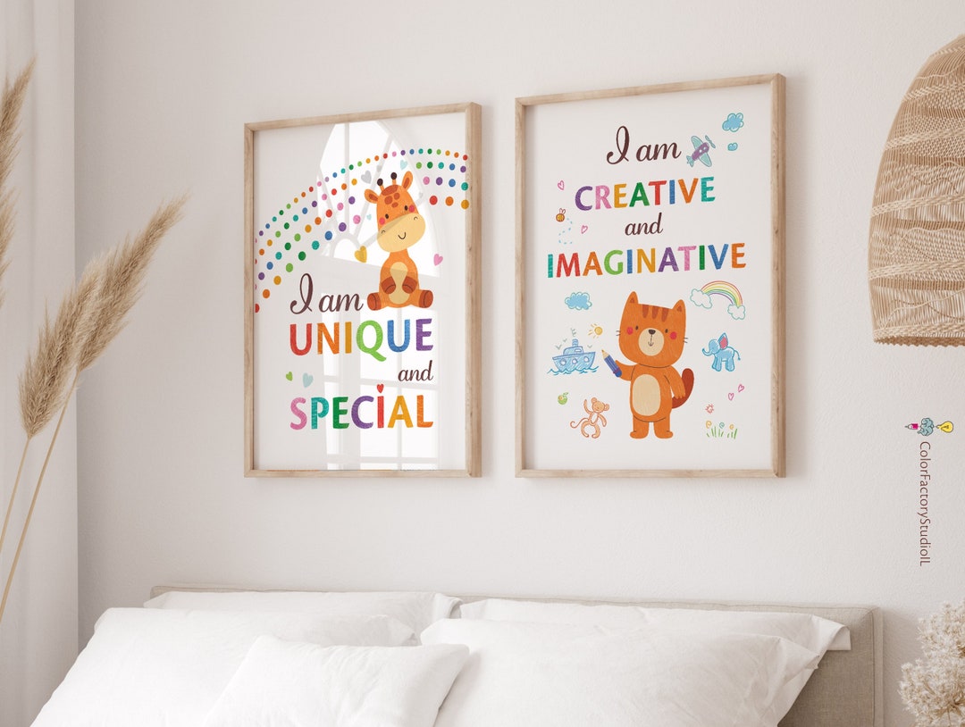Posters for Kids With Positive Affirmation, Preschool Wall Art ...