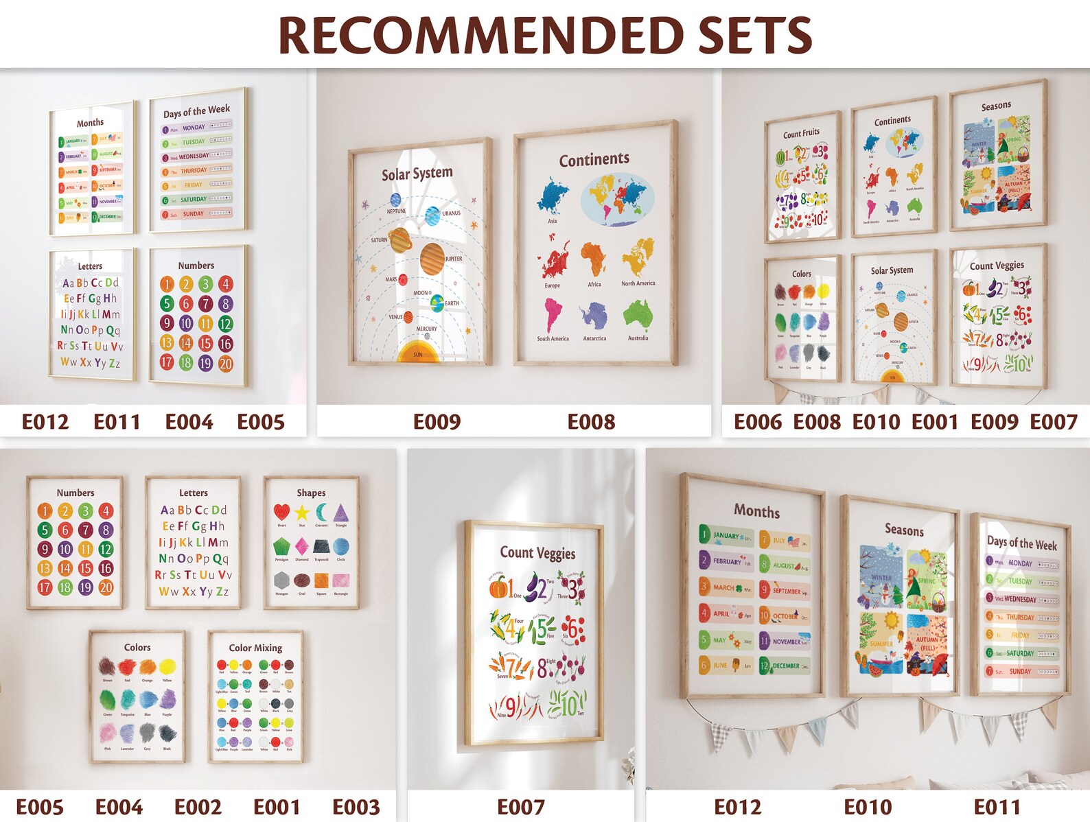 English Educational Print, Colors Learning Poster, for Classroom ...