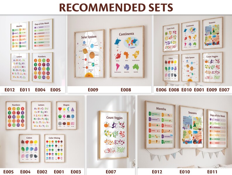 English Educational Print, Colors Learning Poster, for Classroom ...