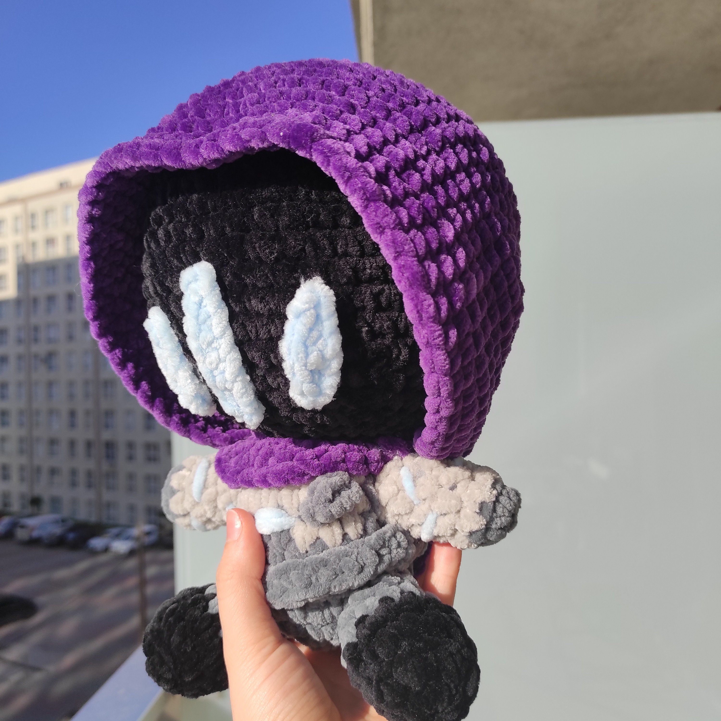 Valorant Omen Big Plush Amigurumi %100 Handmade and Velvet Yarn, Gamer ...