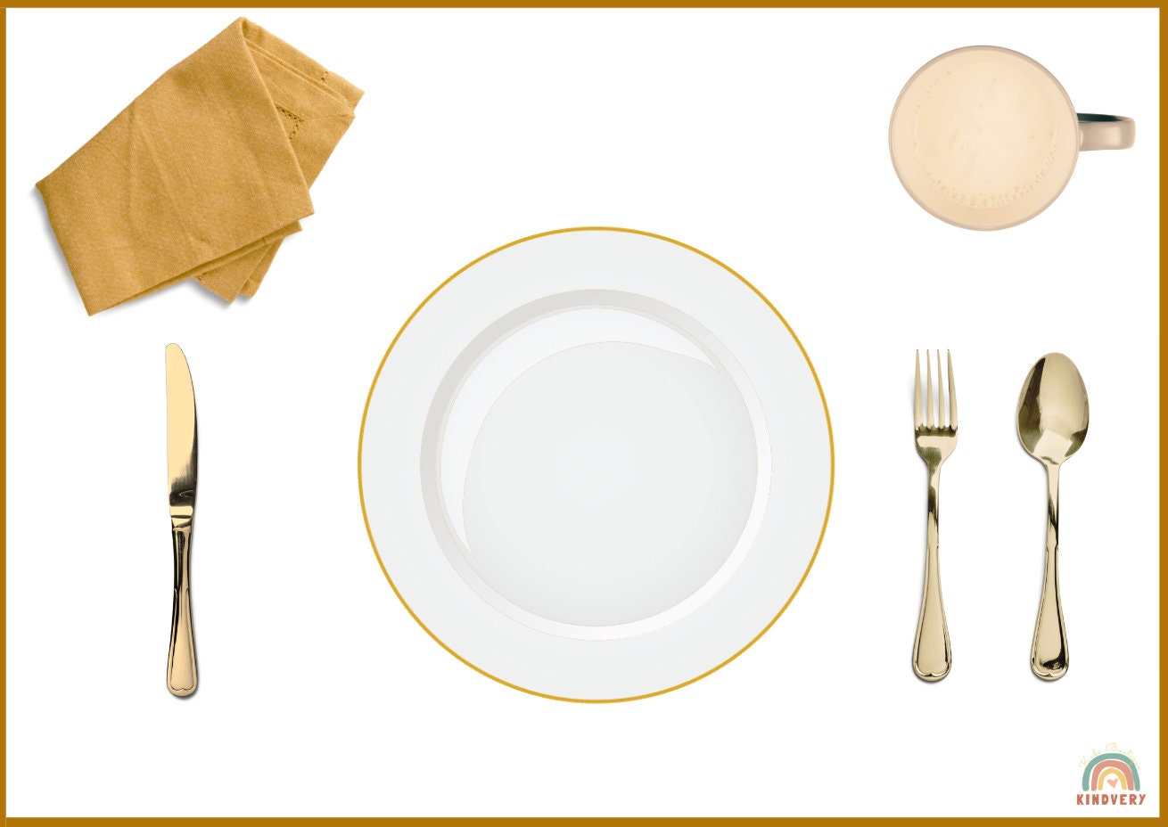 Table Setting- Montessori- Printable Placemat Real Pictures of Plate ...