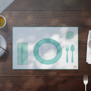 Arabic Version - Table Setting Placemat Printable for Kids- Simple ...