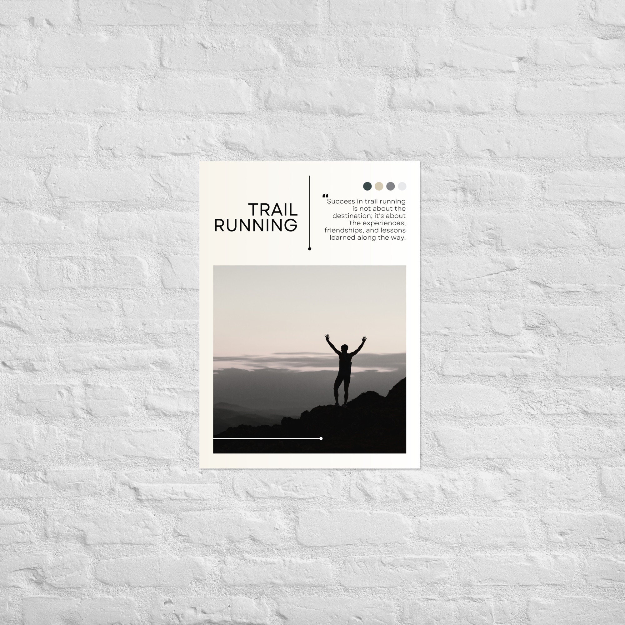 High Quality Trail Running Poster Inspirational Quote Perfect ...