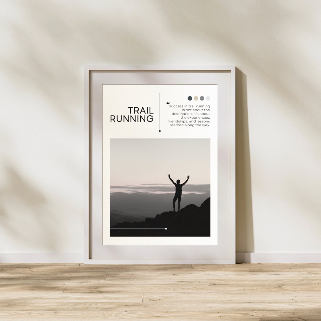 High Quality Trail Running Poster Inspirational Quote Perfect ...