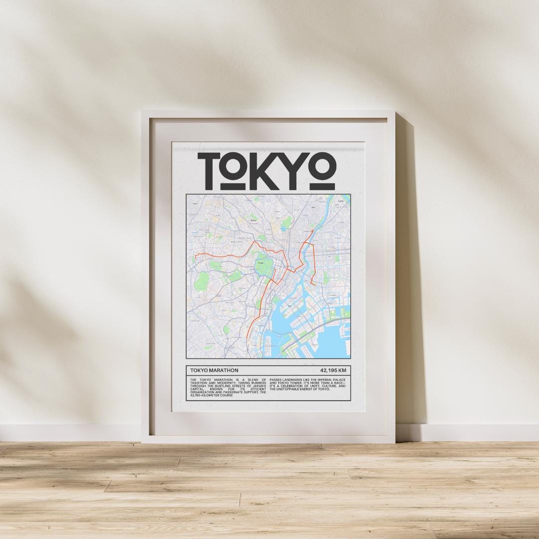 Hochwertiges Marathon Poster Tokyo Perfekte Dekoration Für ...