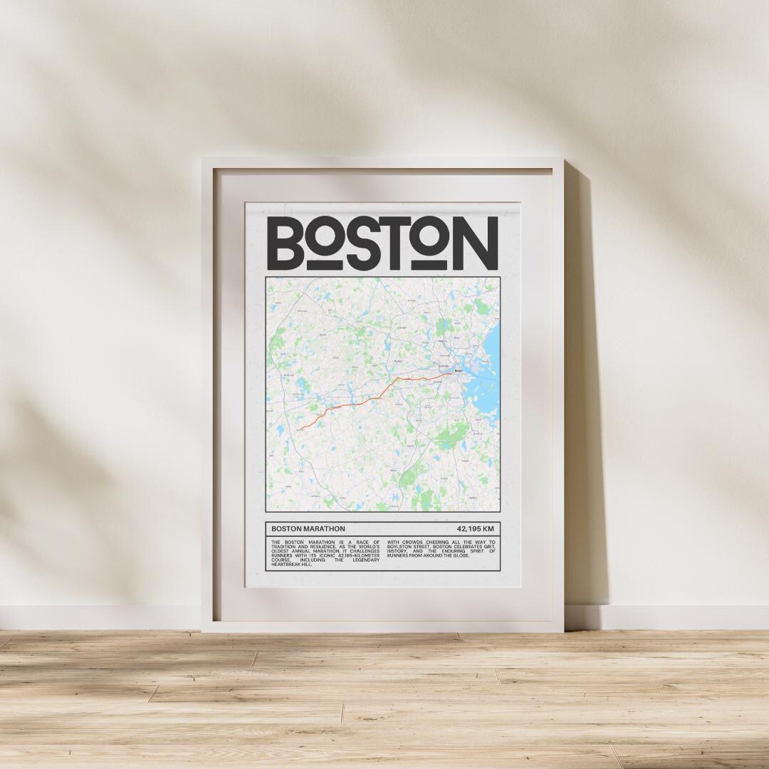 High-quality Marathon Poster - Boston - Perfect Decoration for Marathon ...