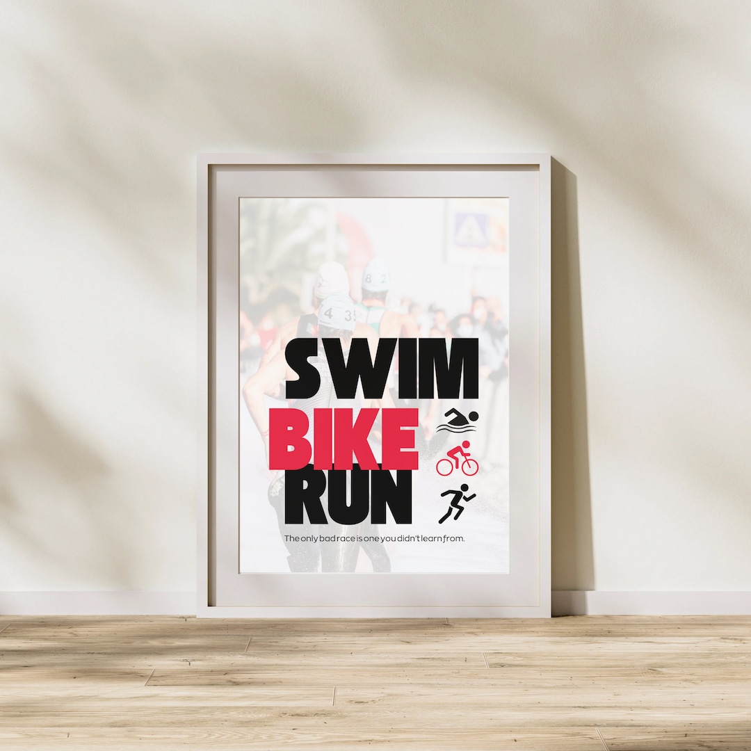 High Quality Motivational Triathlon Poster Inspirational Quote Perfect ...