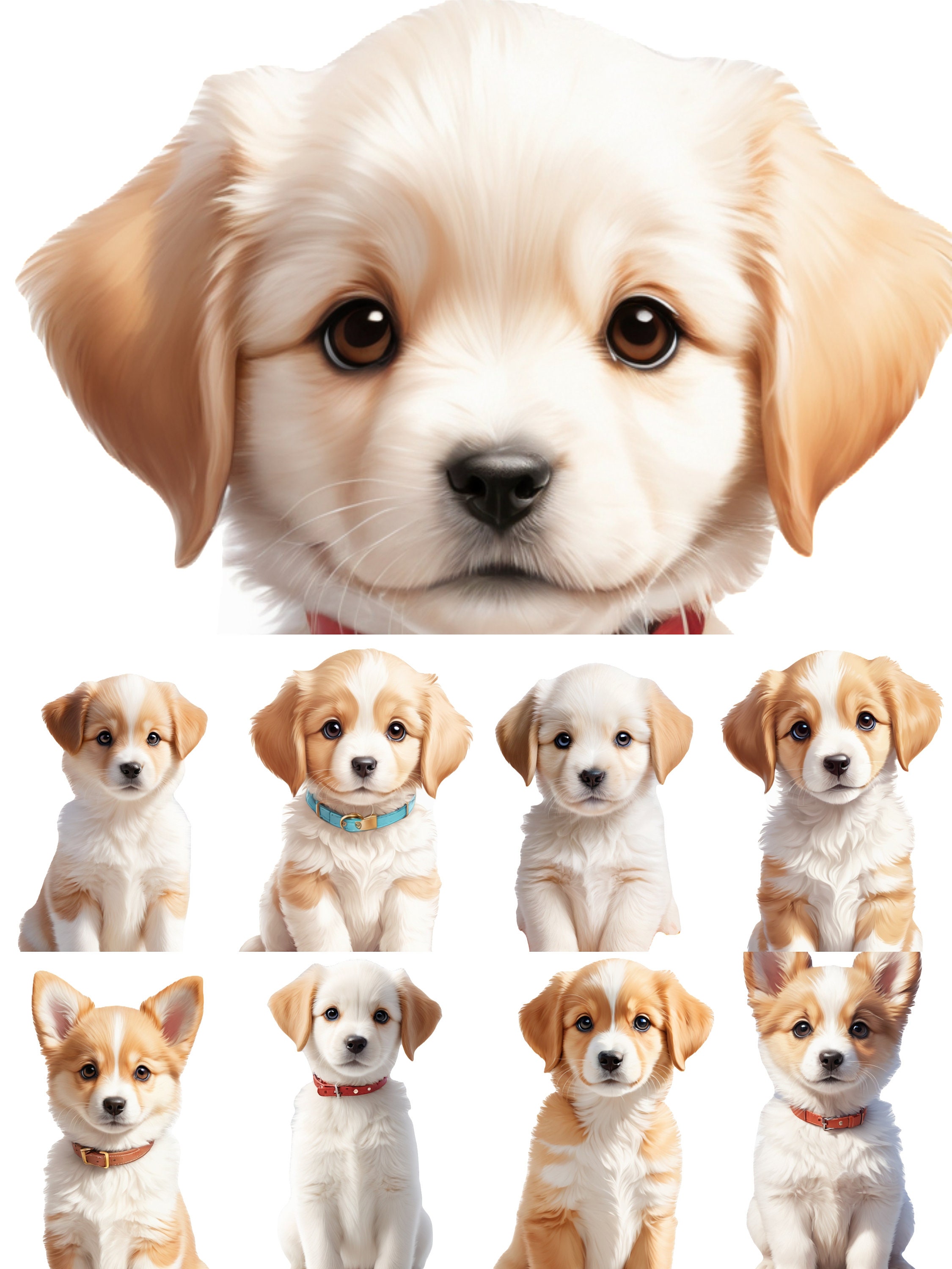 Cute Dog Clipart Bundle 32 PNG Files of Kawaii Dog Art for - Etsy