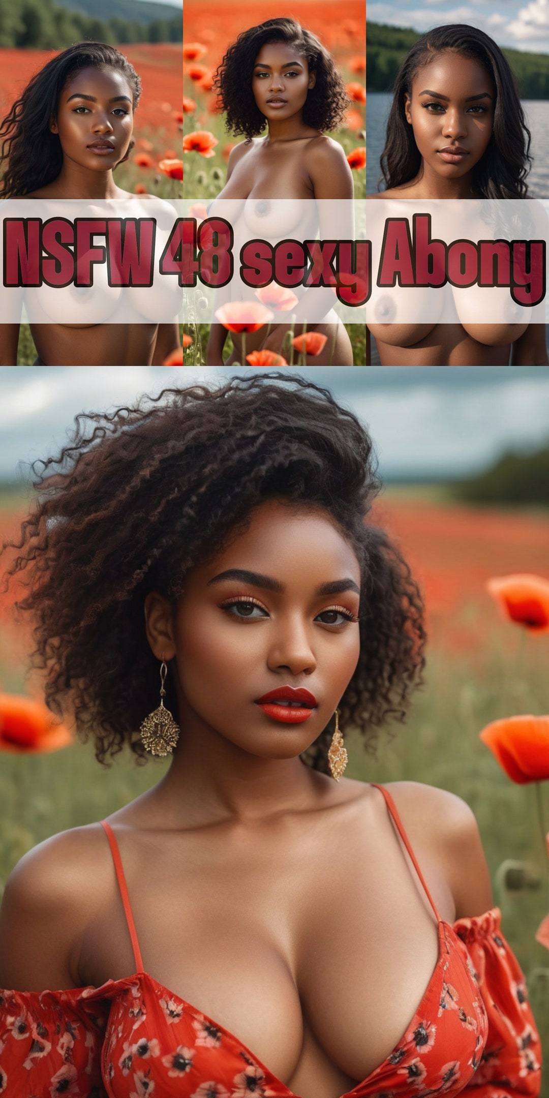 NSFW 48 Sexy Abony Naked, Black Hair.mature / NSFW / AI Generated / Nude / Sexy / Boobs / Big ...