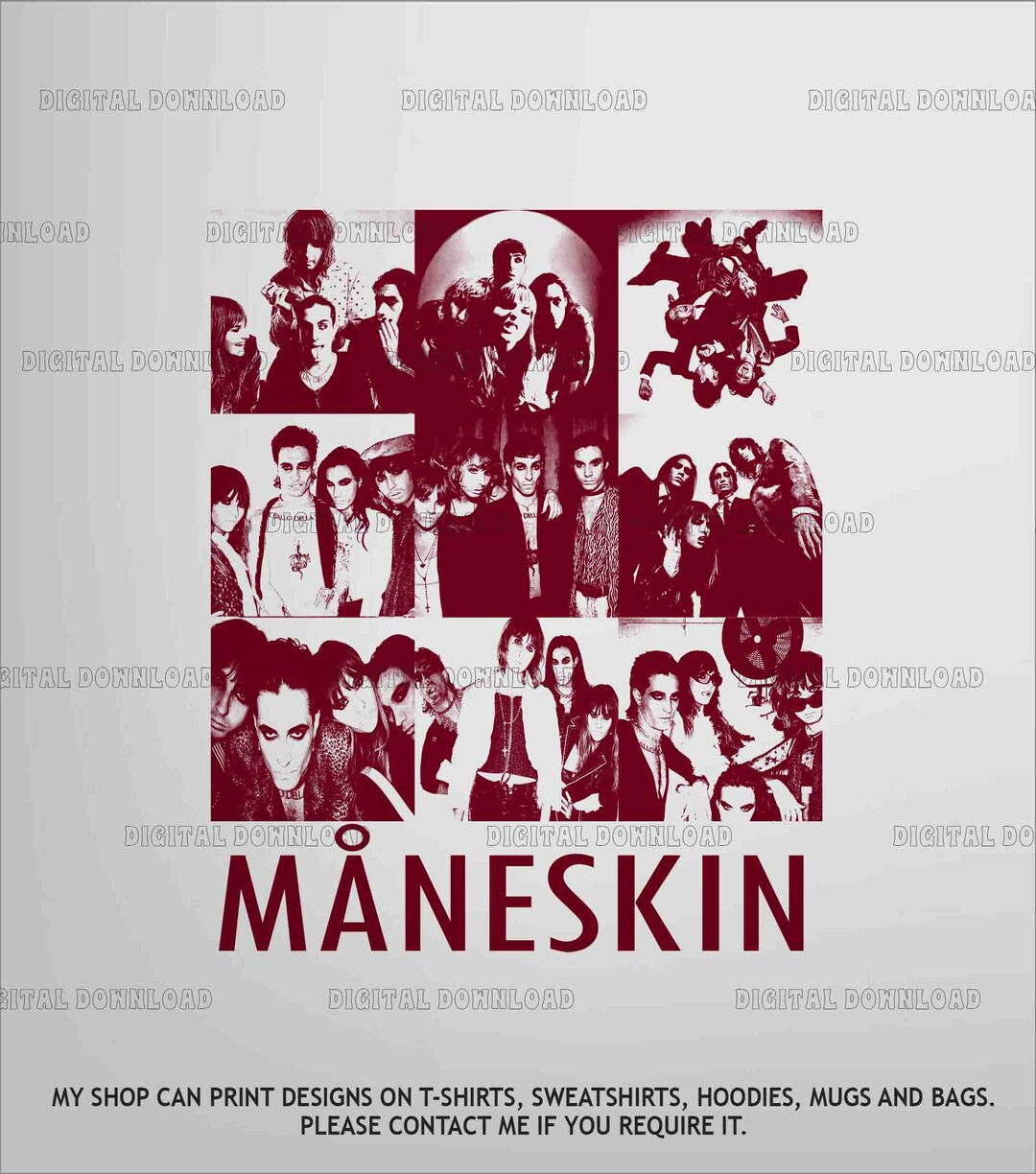 Maneskin PNG Bundle, Maneskin Rock Band PNG, Vintage Maneskin Rush ...