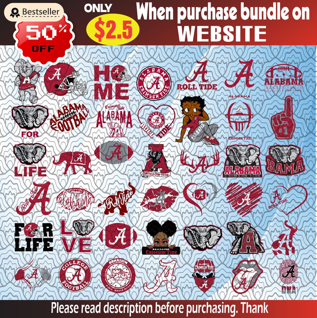 Alabama Crimson Tide Svg Sports Svg Alabama Crimson Tide - Etsy