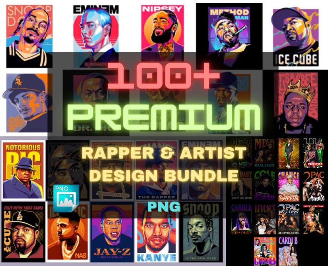 100+rapper PNG Bundle | Hip Hop Artist PNG Pack | Musician Portrait ...