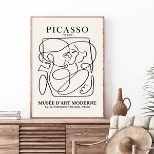 Picasso the Love Print | Picasso Poster | one Line Art | Minimalist ...