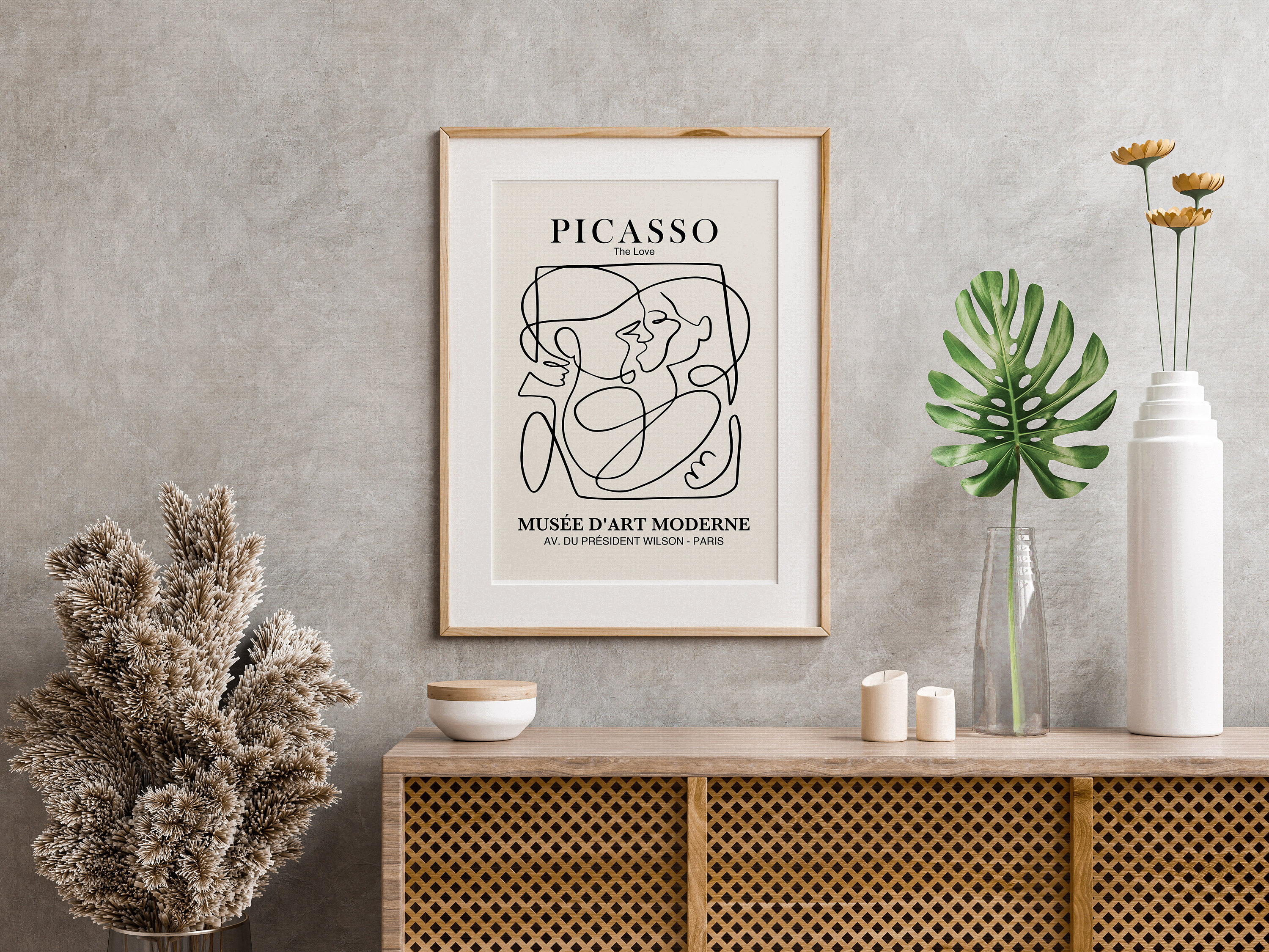 Picasso the Love Print | Picasso Poster | one Line Art | Minimalist ...