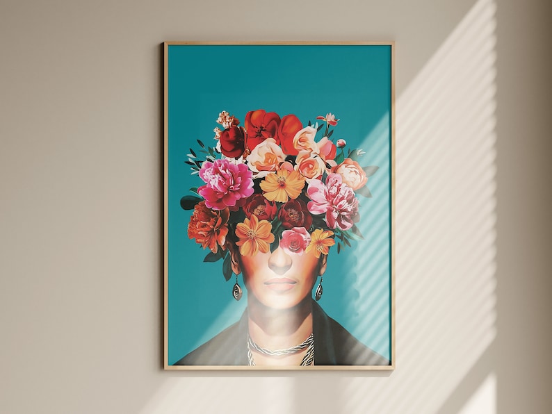 Frida Kahlo Portrait Print Frida Kahlo Self Portrait Feminist Wall Art ...