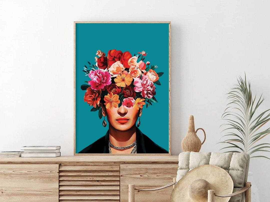 Frida Kahlo Portrait Print Frida Kahlo Self Portrait Feminist Wall Art ...