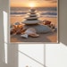 Balancing STONE SEASHELL Zen Wall ART, Beach Pebble Stone Stacked Rocks ...