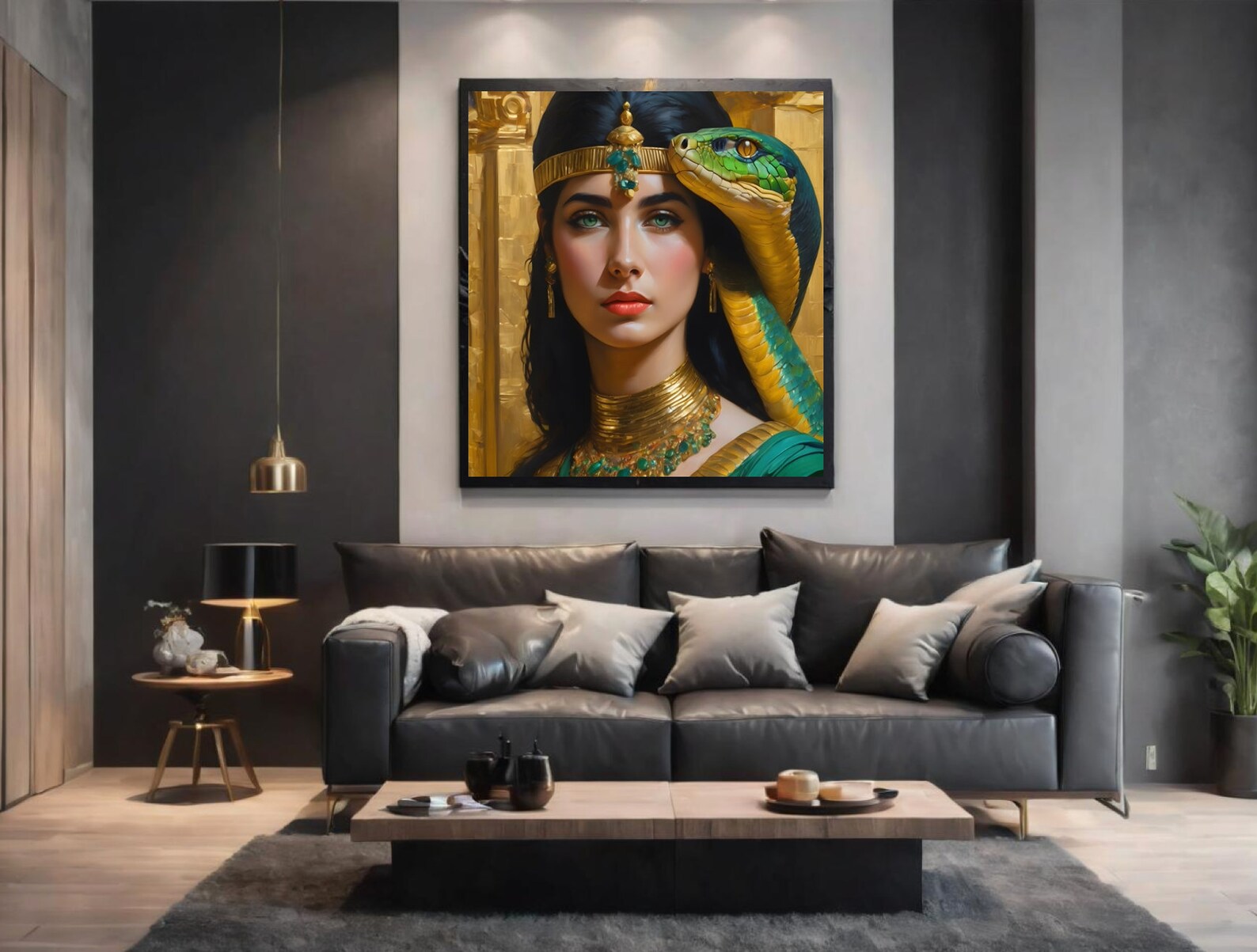 Cleopatra Queen of Egypt With Green Python Instant Download - Etsy