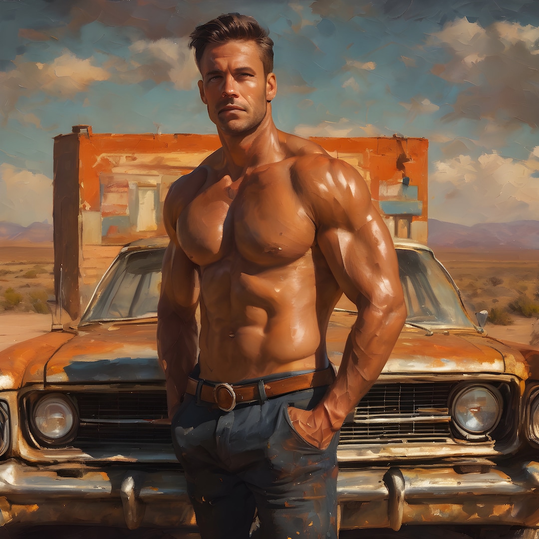 Ford Mustang | Handsome MAN Wall ART | Classic Car | Route 66 Grand ...