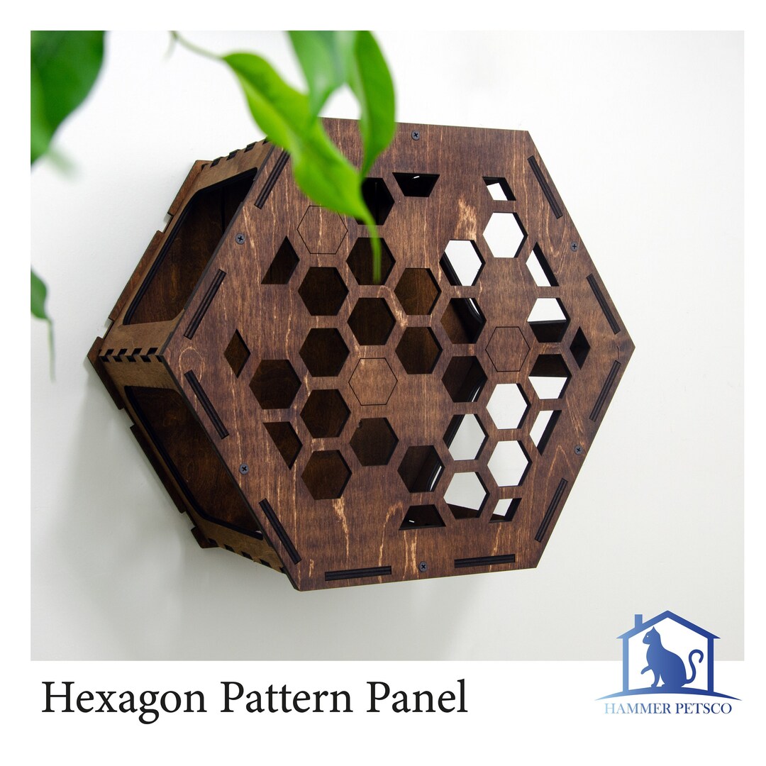 Hexagon Cat Wall Shelves, Modern Cat Wall Furniture, Cat Tower, Cat ...