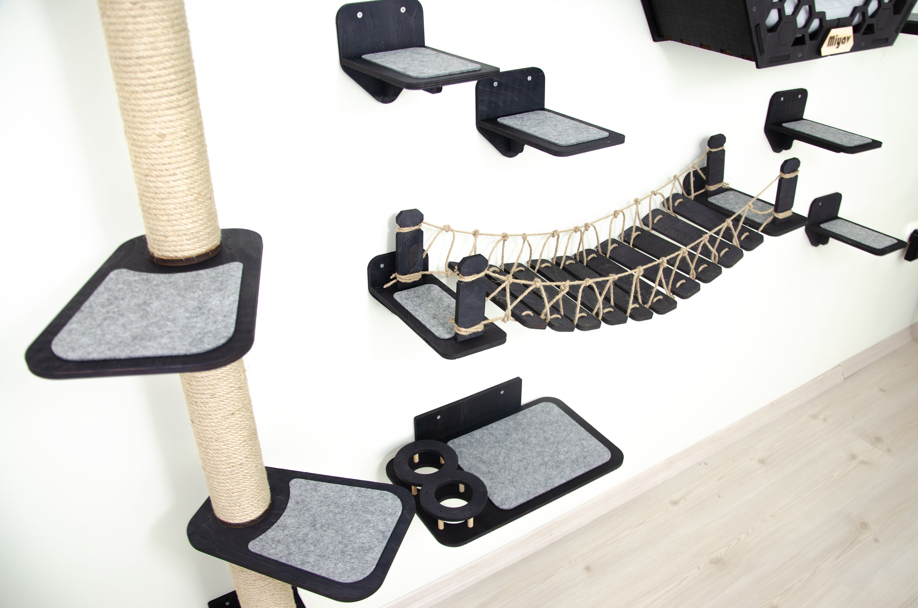 Cat Wall Shelves, Modern Cat Wall Furniture, Cat Wall Bed, Cat Bridge ...