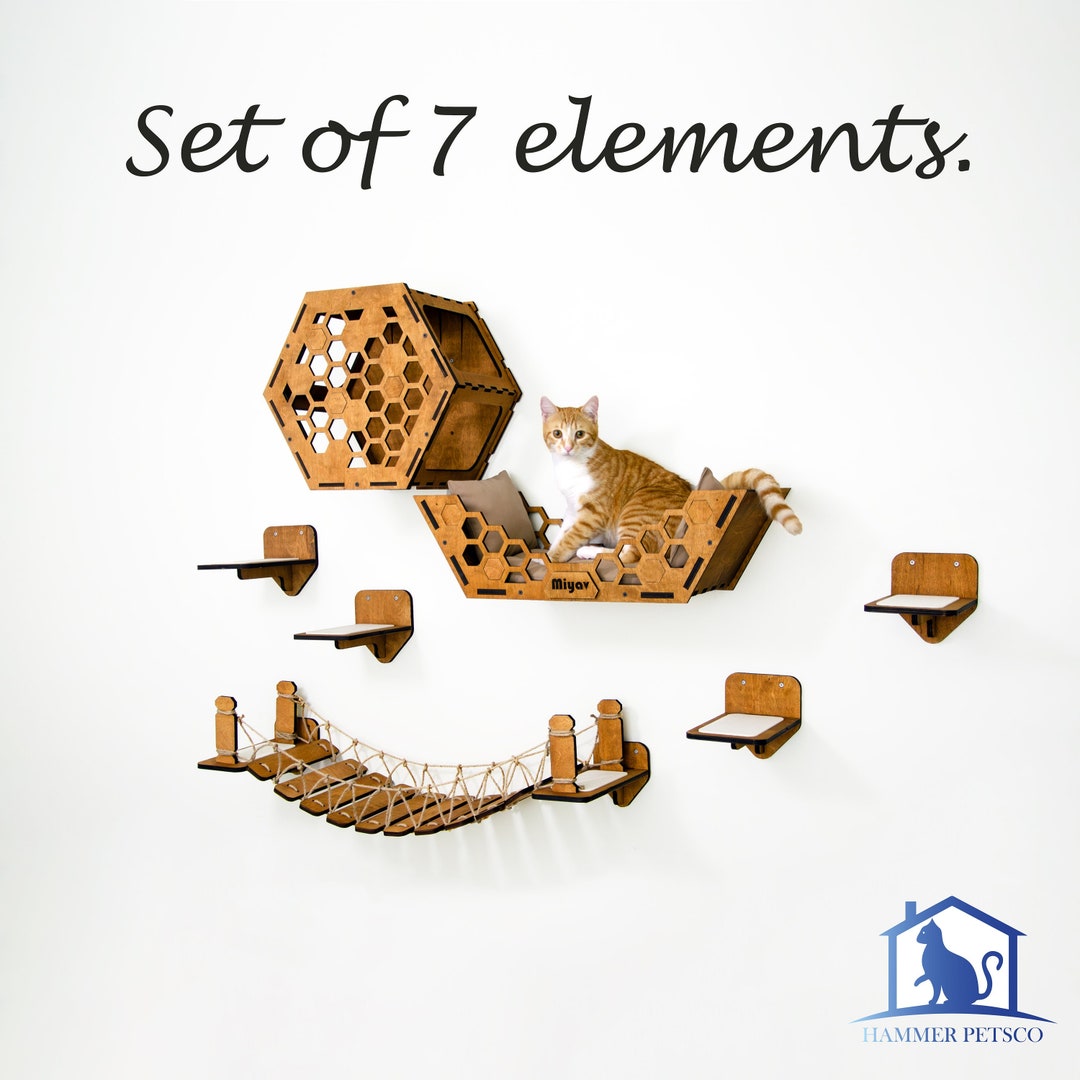 Modern Cat Wall Shelves, Modern Cat Wall Furniture, Cat Bridge, Cat ...