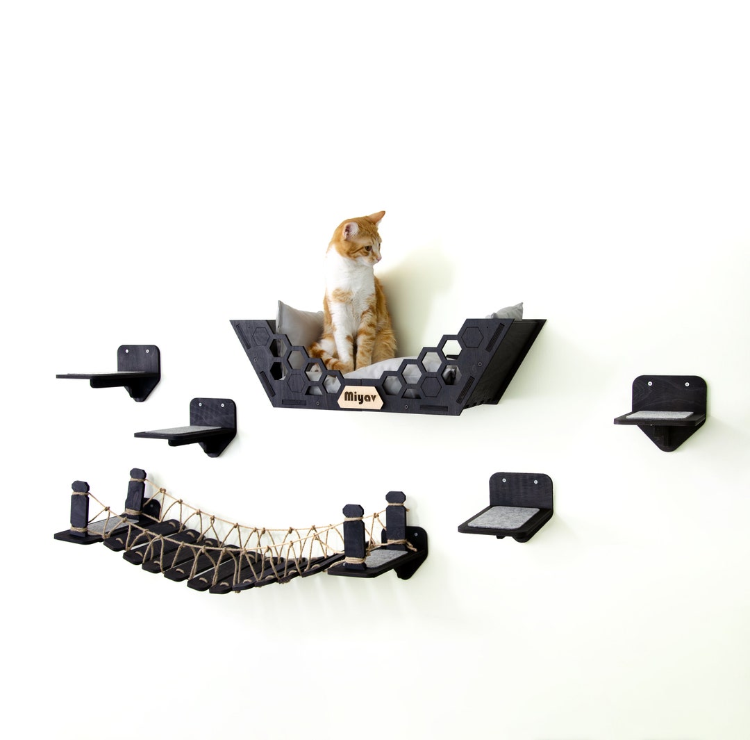 Modern Cat Wall Shelves, Modern Cat Wall Furniture, Cat Bridge, Cat ...