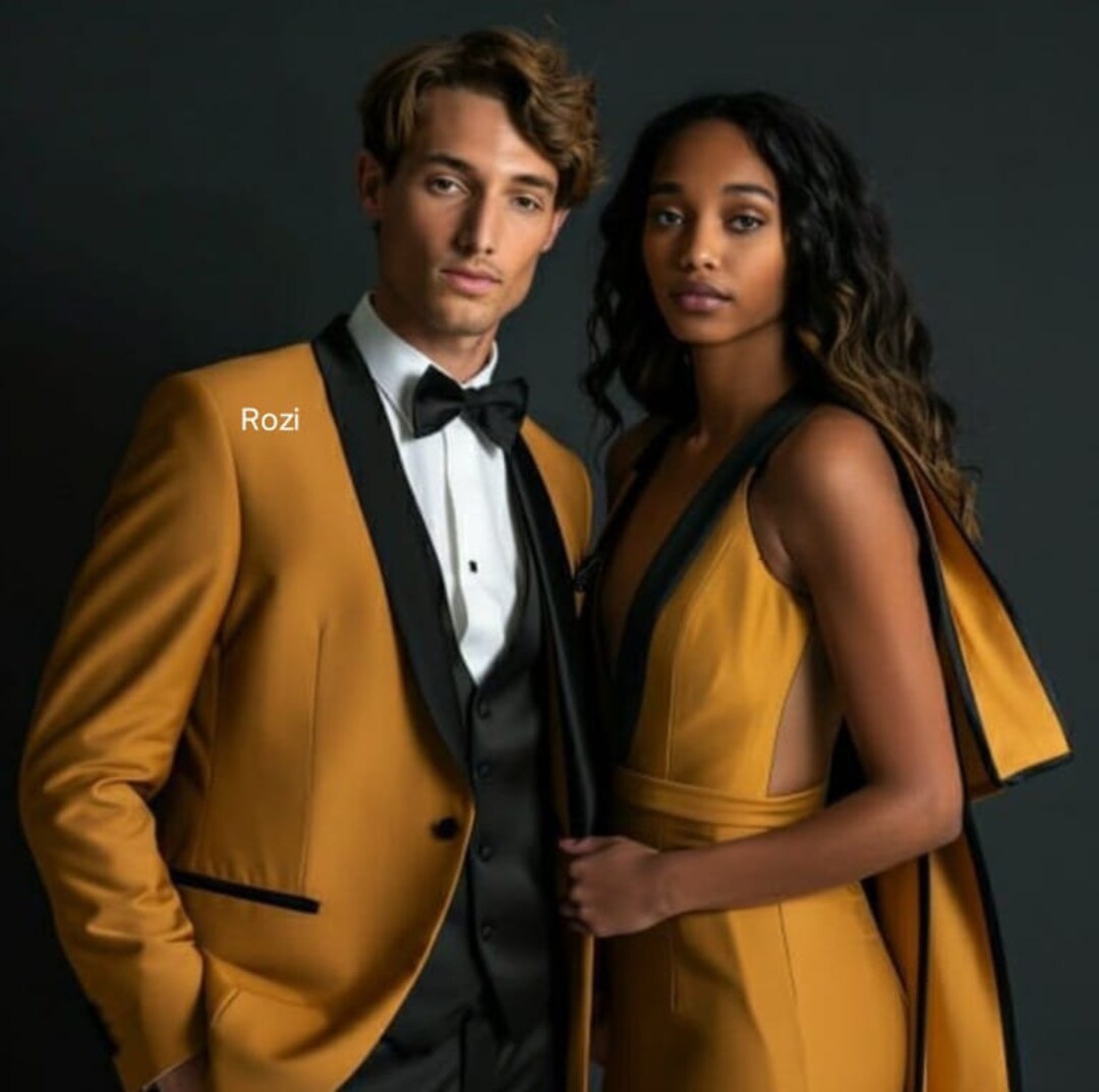 Man Mustard Suit 3 Piece Suit-wedding Suit for Groom & Groomsmen-prom ...