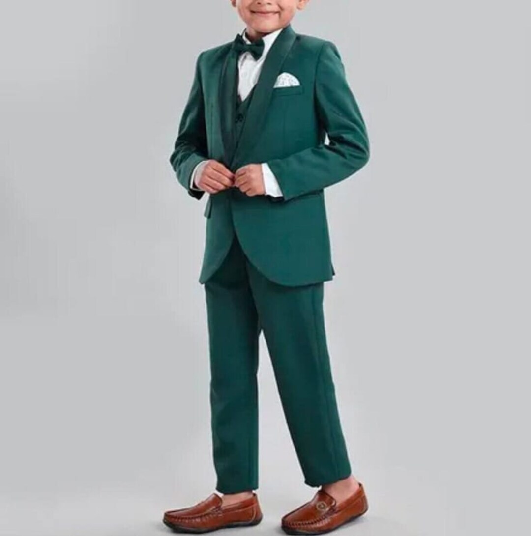 Kid Boys Stylish Green Suit Kid Boy 3 Pieces Suits Kid - Etsy