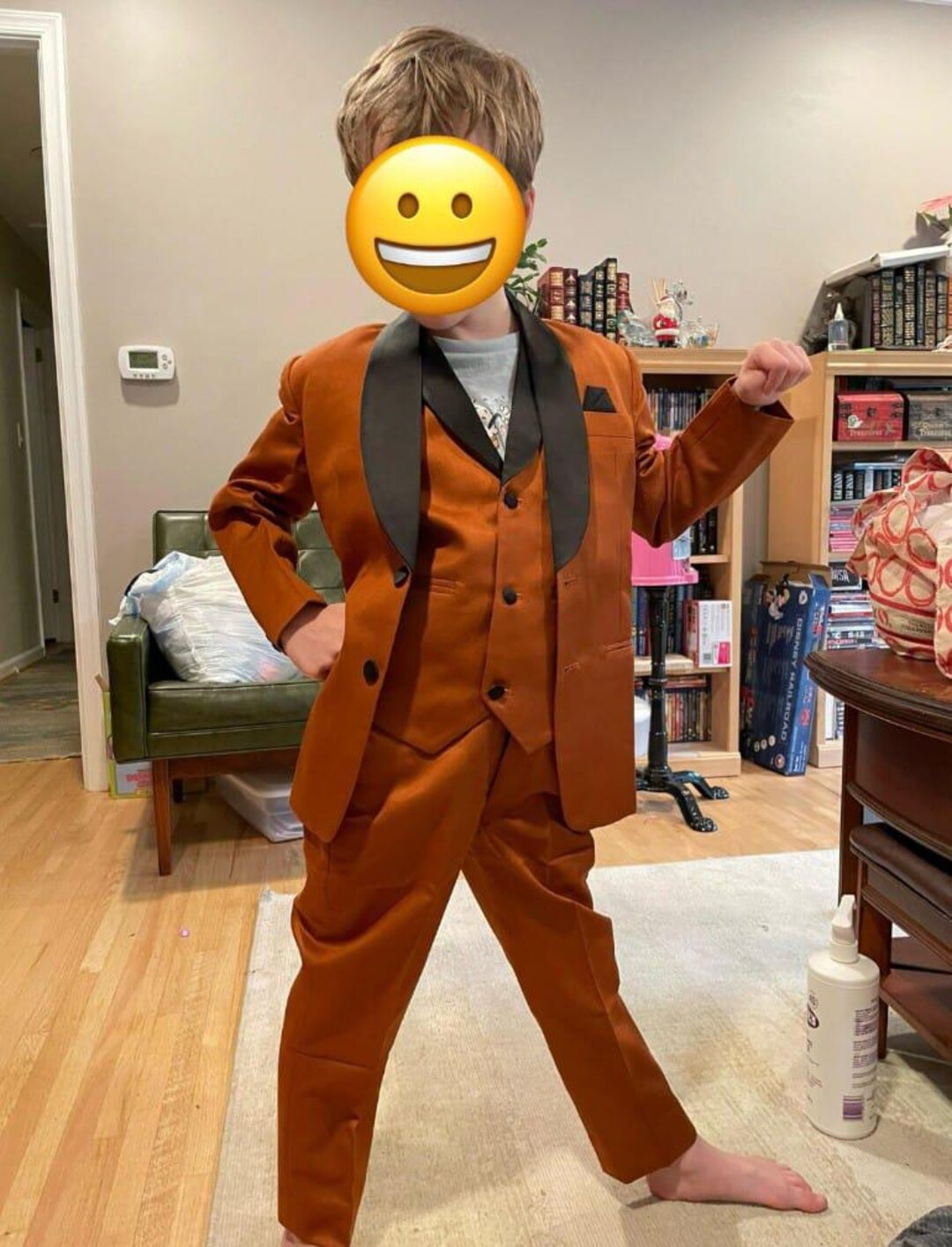 Kid's Boy's Stylish Rust Wedding Suit, Boy's Wear Suit, Kid's Clothing ...