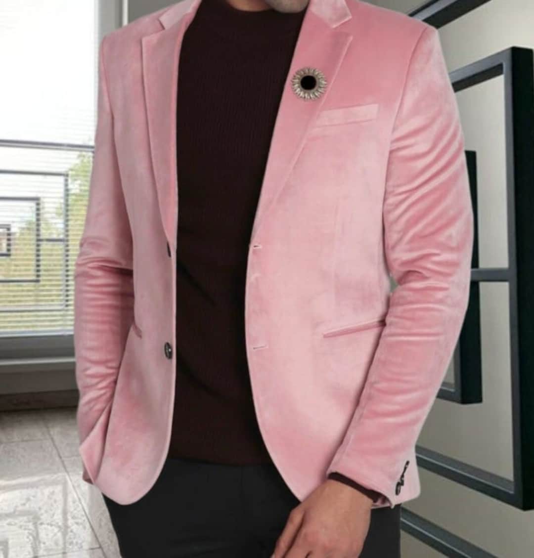 Men Pink Velvet Blazer Men Tuxedo Jacket Men Christmas Jacket Blazer ...