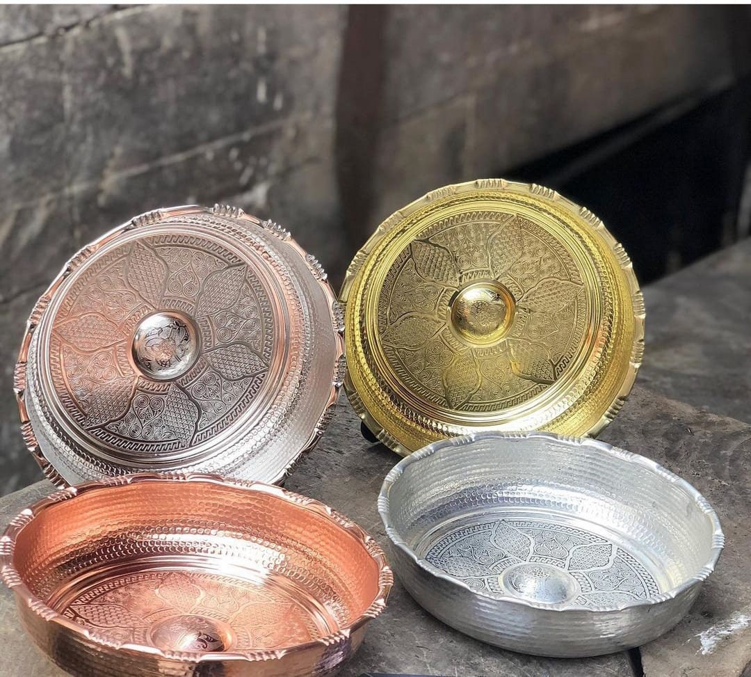 Turkish Traditional Copper Bath and Hammam Bowls,decorative Gold,silver ...