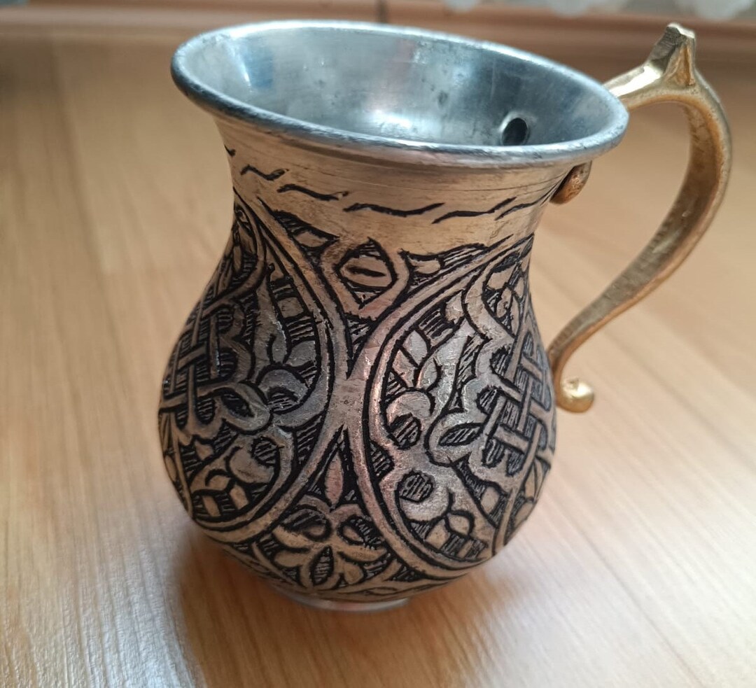 14 Oz Copper Mugs,antique Silver Moscow Mule Mugs,pure Copper Soft ...