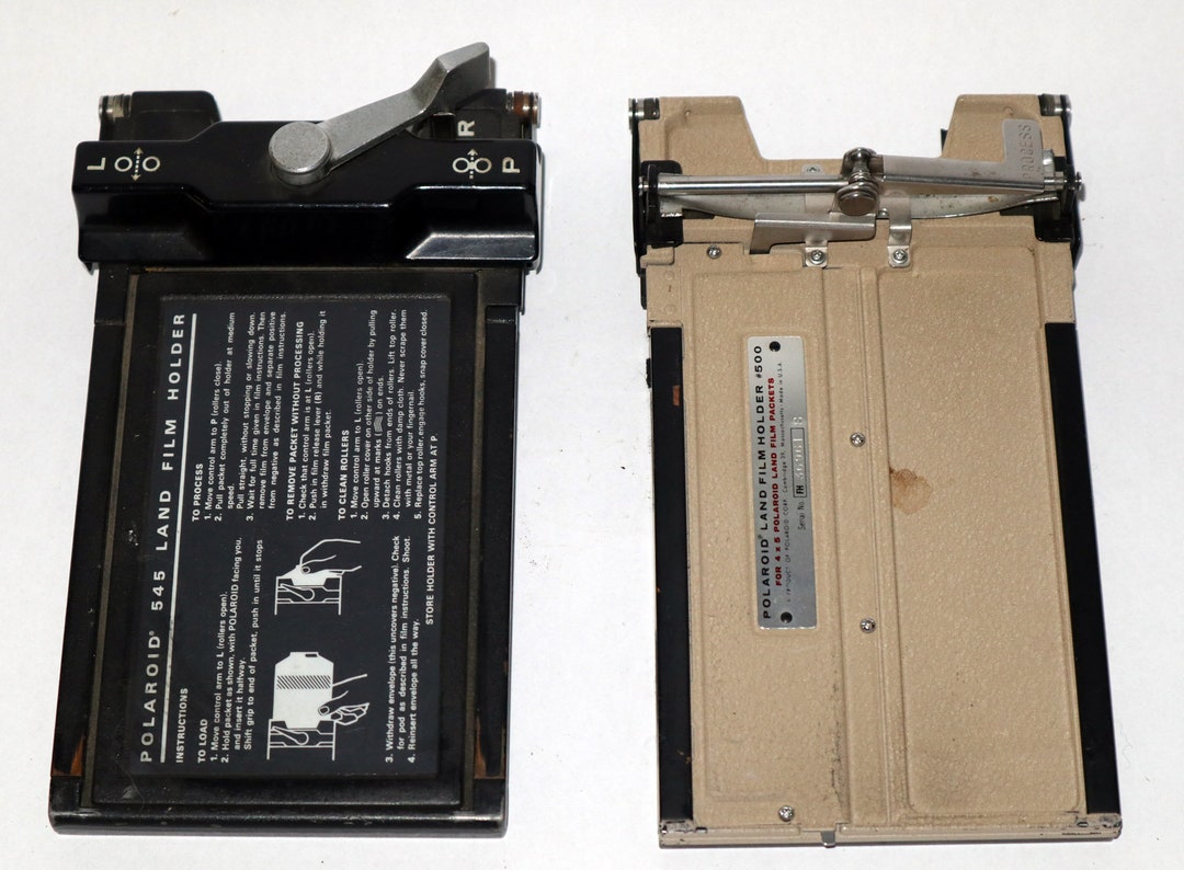Two Vintage Polaroid 4x5 Film Backs - Etsy