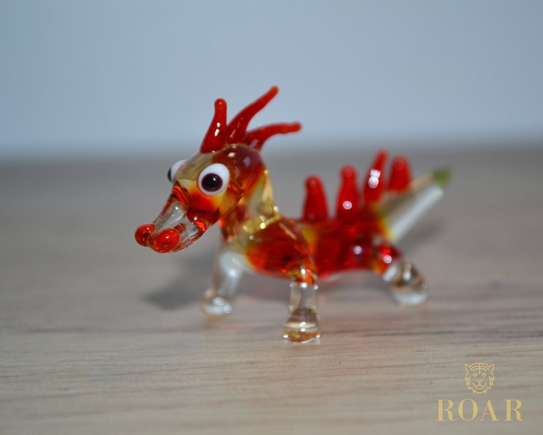 Glass Dragon , Dragon Figurines, Green Dragon, Red Dragon, Blue Dragon ...
