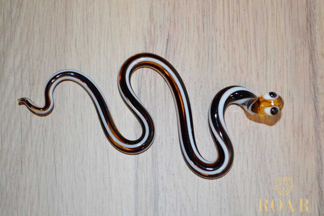 Glass Snake Figurine, Snake Sculpture - Etsy