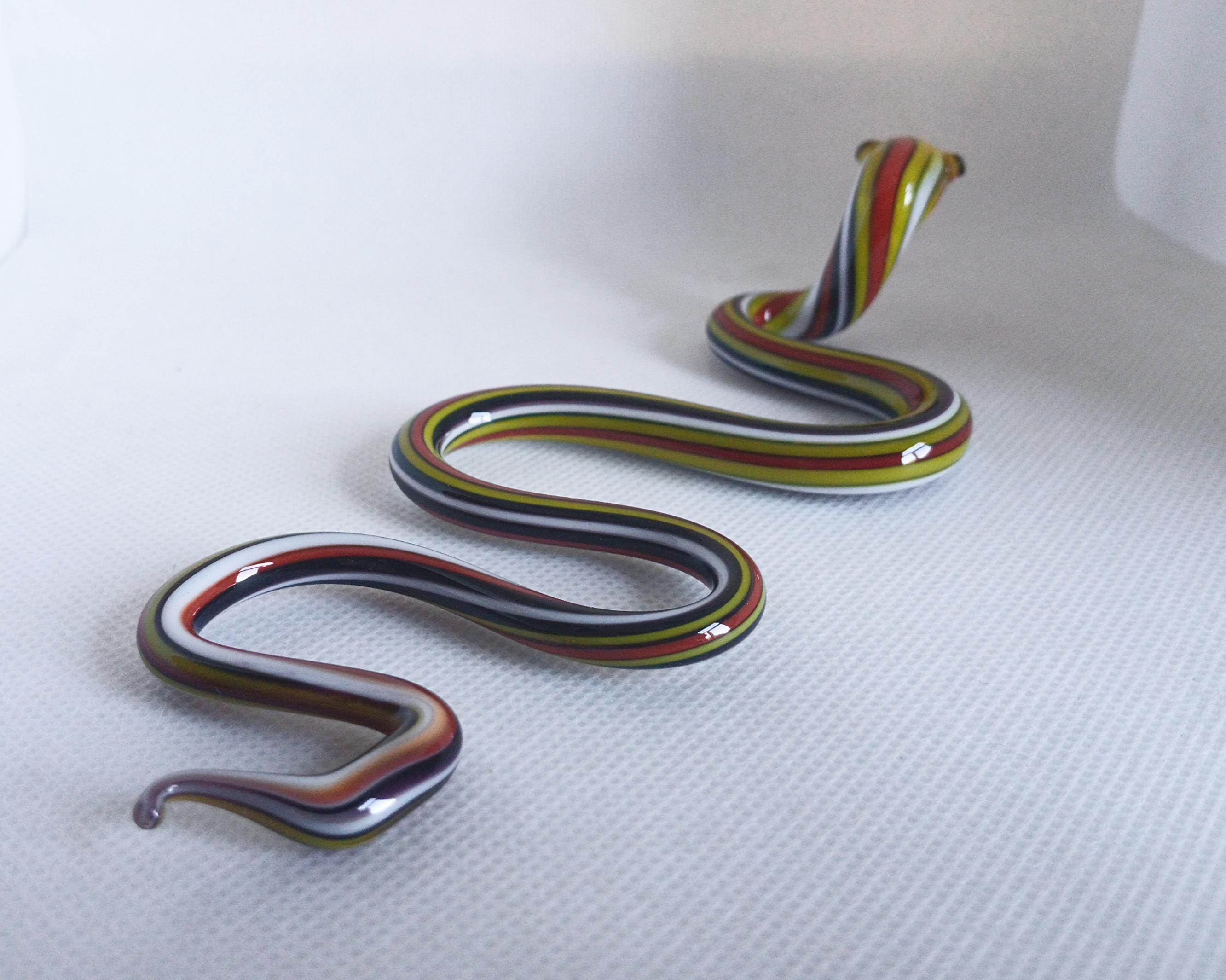 Glass Snake Figurine, Snake Sculpture - Etsy