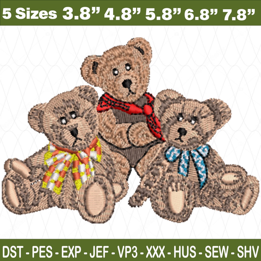Bears Machine Embroidery Designs Bears Files Designs - Etsy
