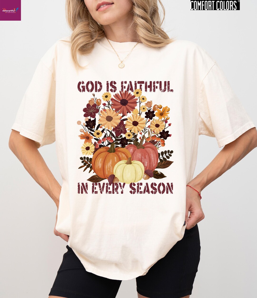 Comfort Colors God is Faithful in Every Season Shirt, Christian Floral ...