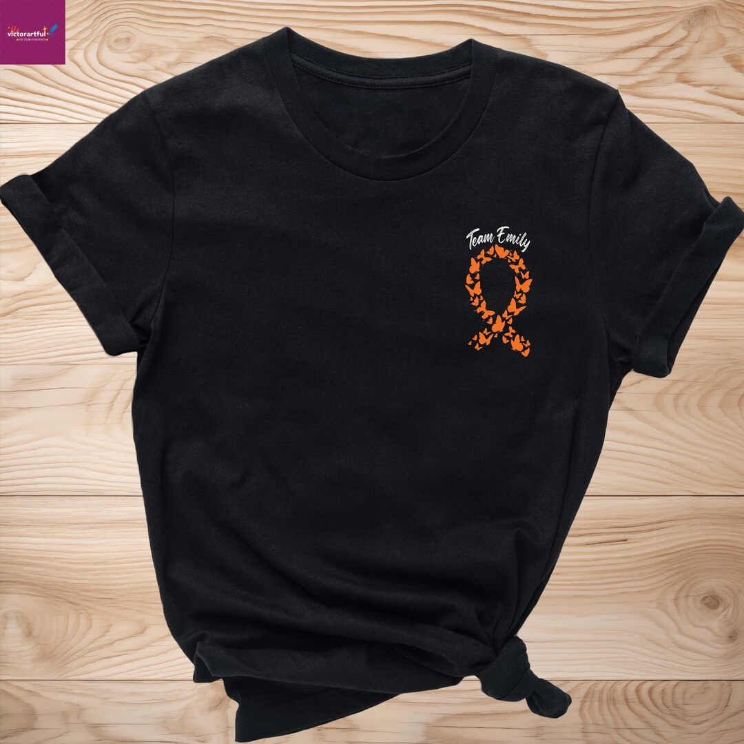 Personalized Leukemia Awareness Shirt With Butterfly Ribbon Tshirt ...