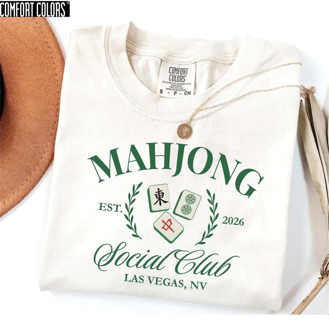 Comfort Colors Custom Mahjong Social Club Shirt, Mahjong Lover Club T ...