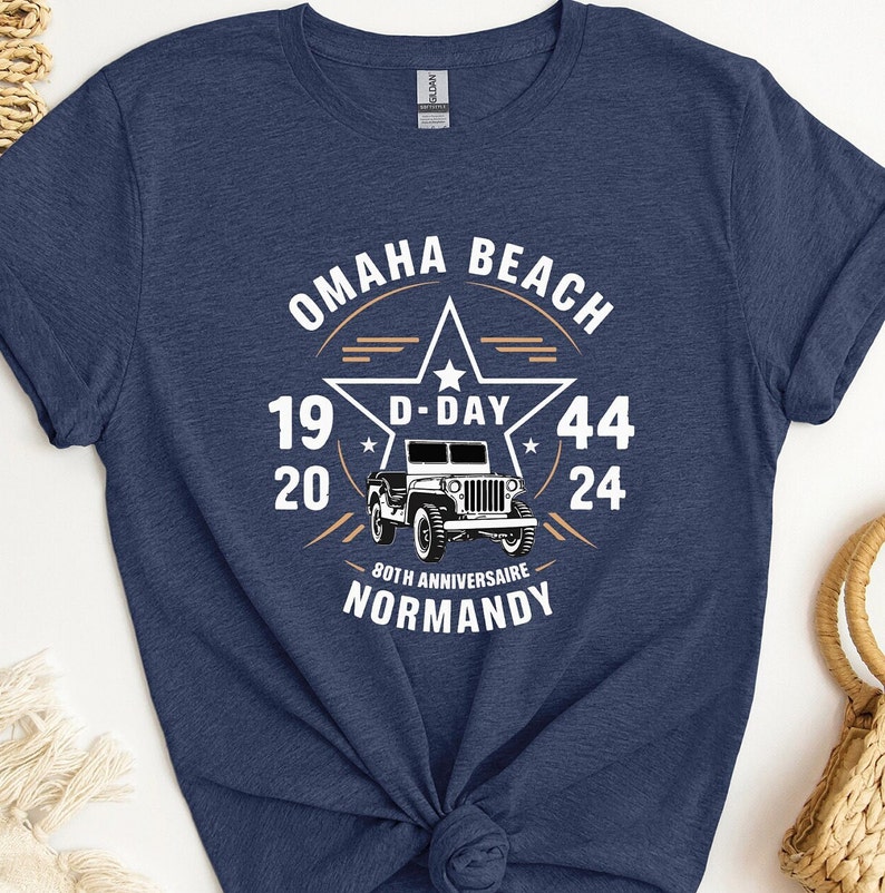 D Day 80th Anniversary Normandy Tshirt 1944 2024 Commemorating